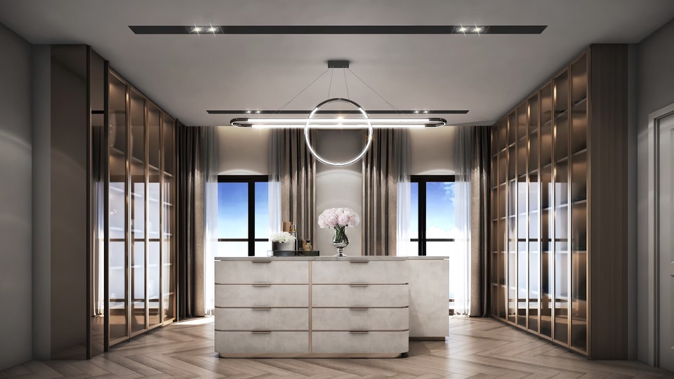 3D Render Perspective , 2D Drawing ( Interior Design )