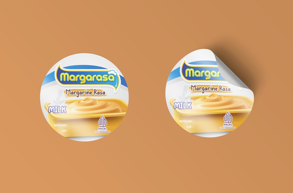 Desain Label/ Stiker Makanan Kekinian