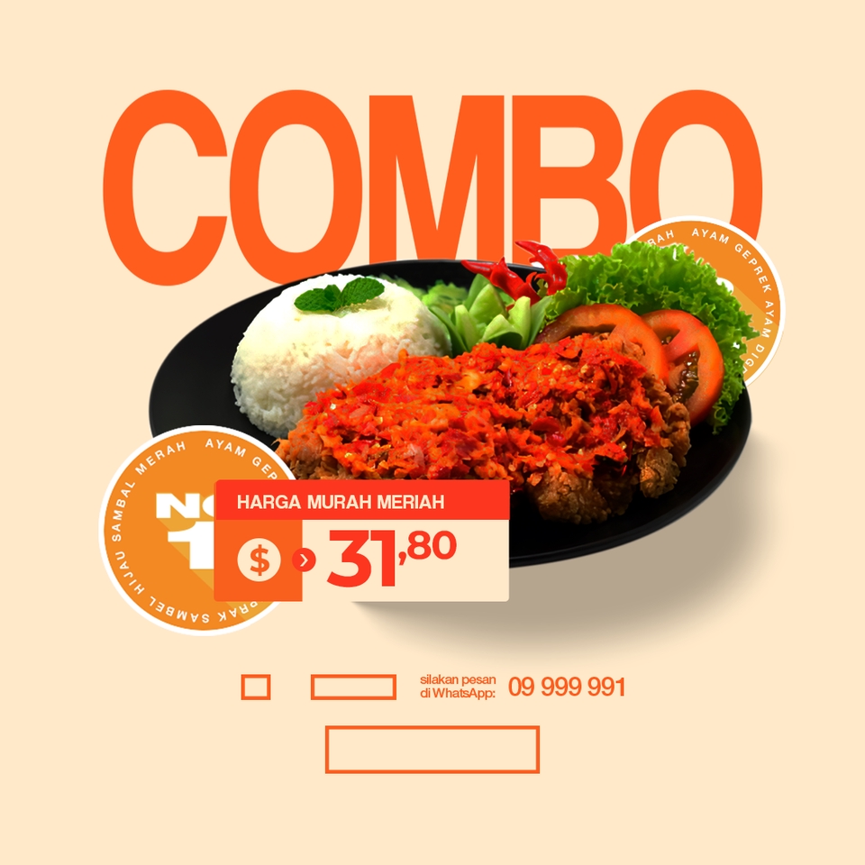 Desain Banner Restoran/Perusahaan dengan Gaya Modern-Minimalis