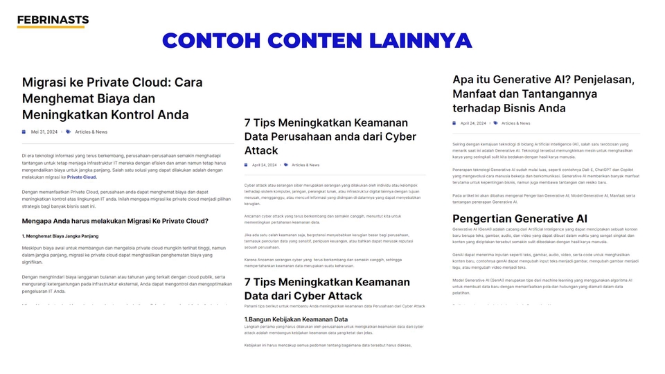 JUAL JASA MENULIS KONTEN WEBSITE SEO FRIENDLY + FREE DRAFT KONTEN UNTUK ...