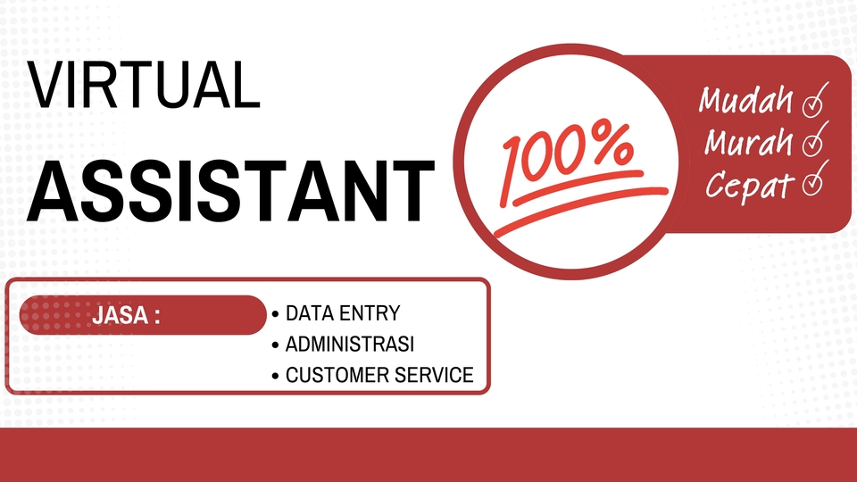 Virtual Assistant - Administrasi - Data Entry