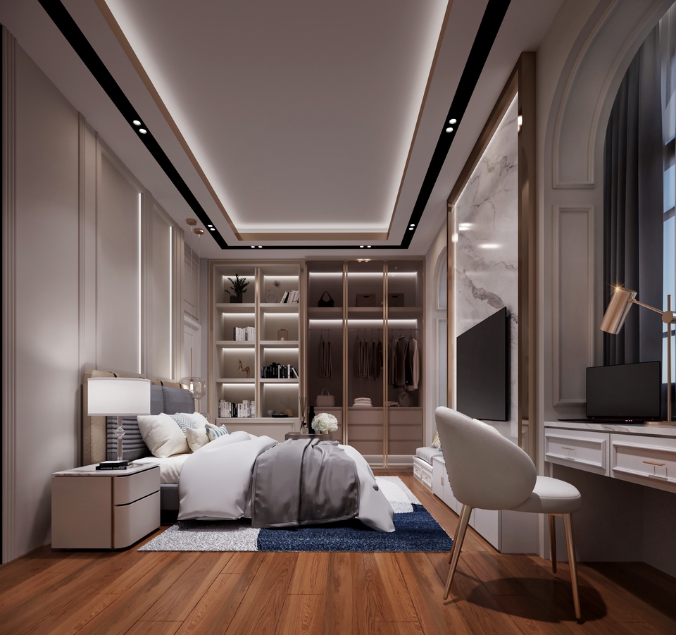 Interior Design // 3D Render Perspective , 2D Drawing