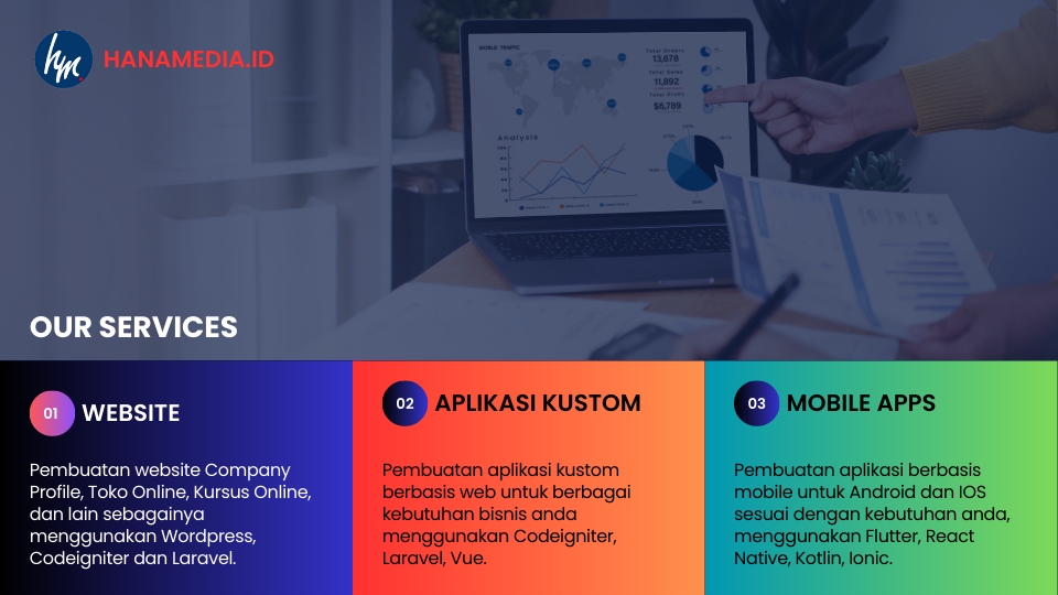 Pembuatan Website Company Profile, Toko Online, LMS, Landing Page | WordPress, Laravel, React