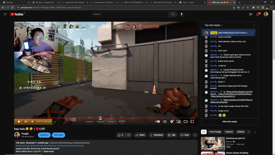 JASA REVIEW DAN TARO IKLAN DI LIVE STREAM YOUTUBE