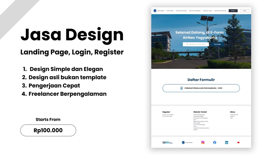 Jasa Design Landing Page Simple dan Elegan