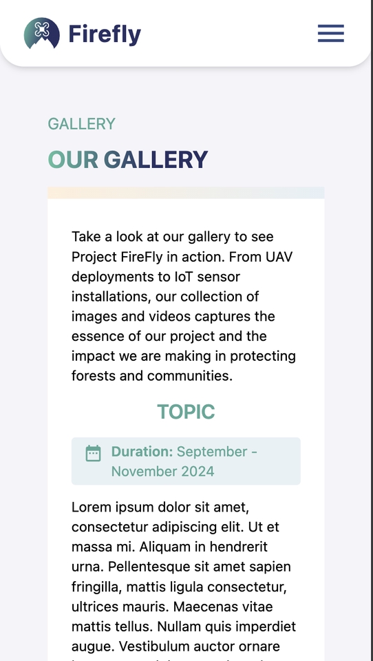 Firefly landing page