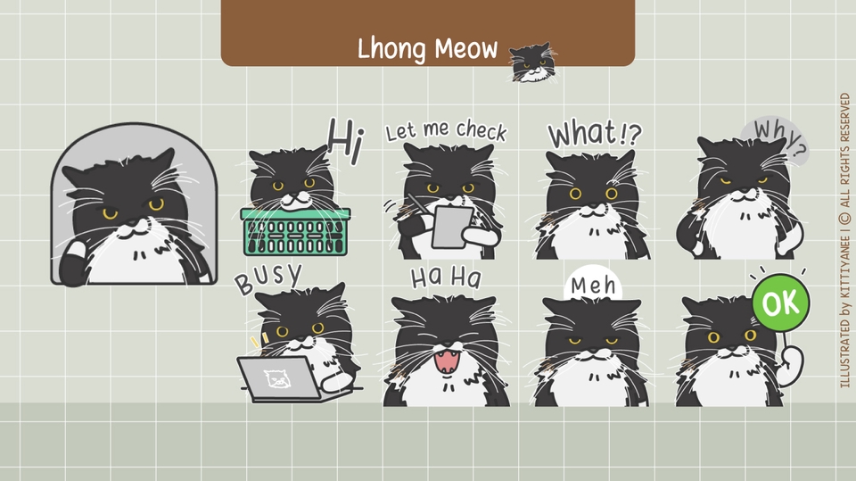 Line Sticker Design ภาพนิ่ง/เคลื่อนไหว (Static/Animated)