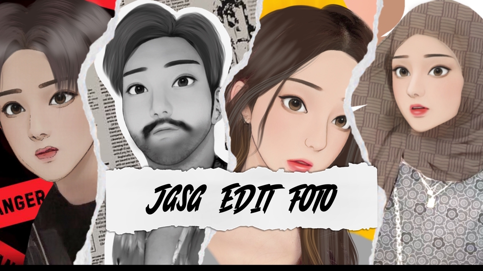 Edit Foto Animasi Kartun Murah 1 Hari Jadi