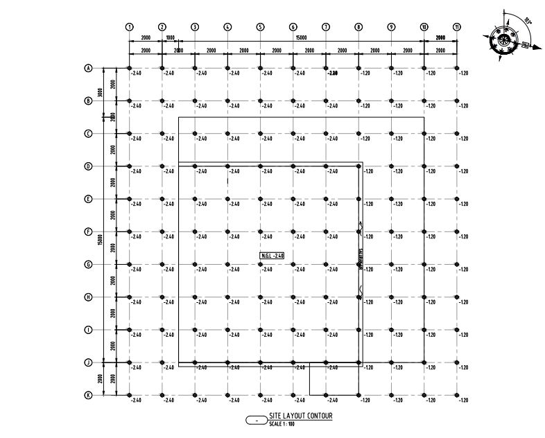 Tower Telekomunikasi, Drawing Perkuatan, Tower BTS, As Plan Drawing