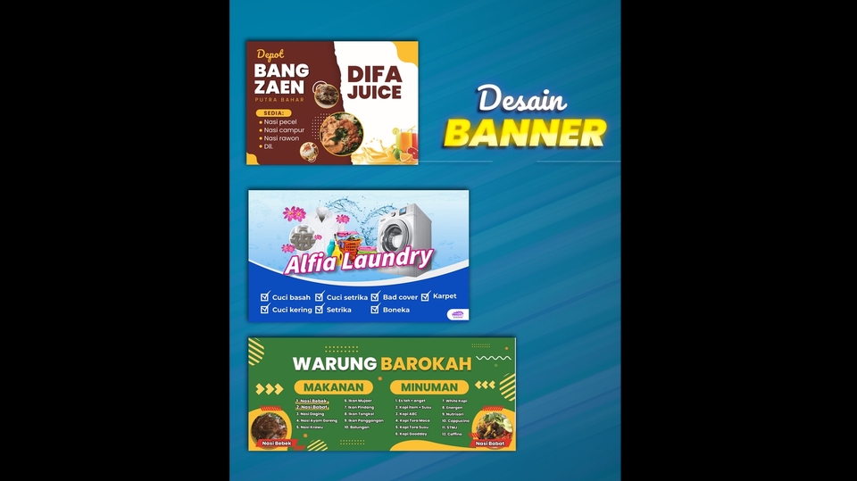 Desain Banner, Pamflet, Brosur | 1- 2 Hari Jadi