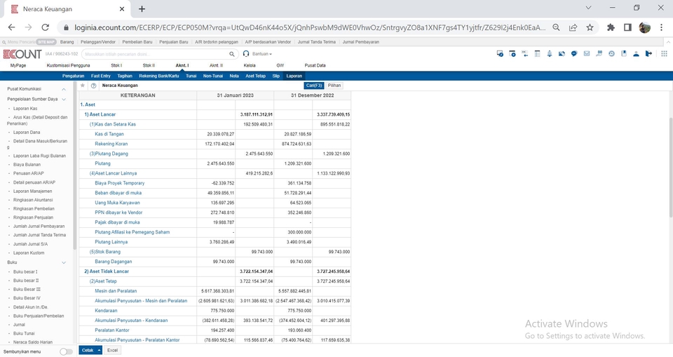SETTING APLIKASI ECOUNT ERP SYSTEM (web based system)