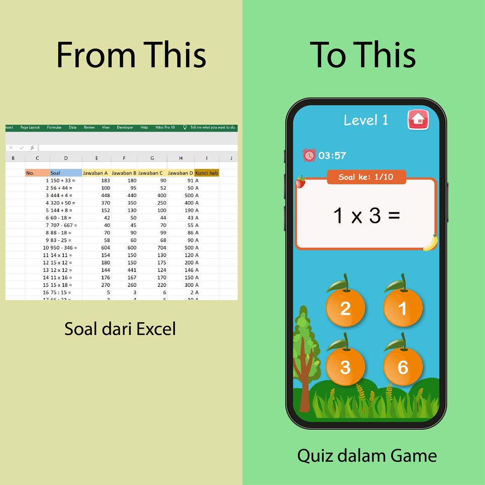 Quiz Game dengan Source Code Dinamis - Soal bisa Gambar atau Teks