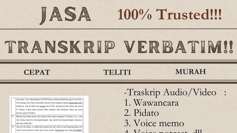 Jasa Transkrip Verbatim