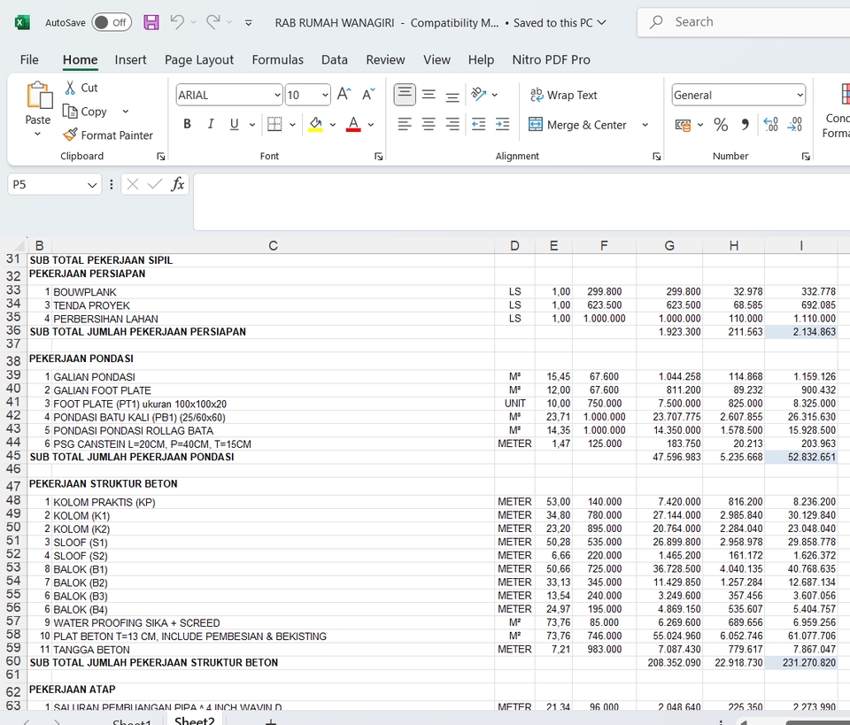 Jasa Membuat RAB interior-rumah-harga murah