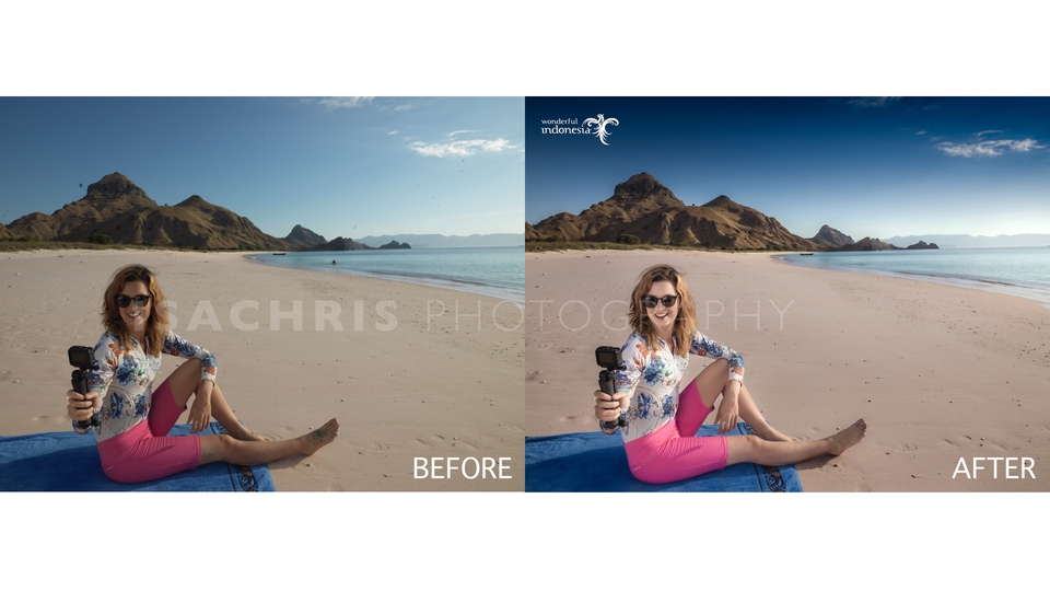 Photo Editing Warna - Touch Up - Ganti Background - Simple Compositing