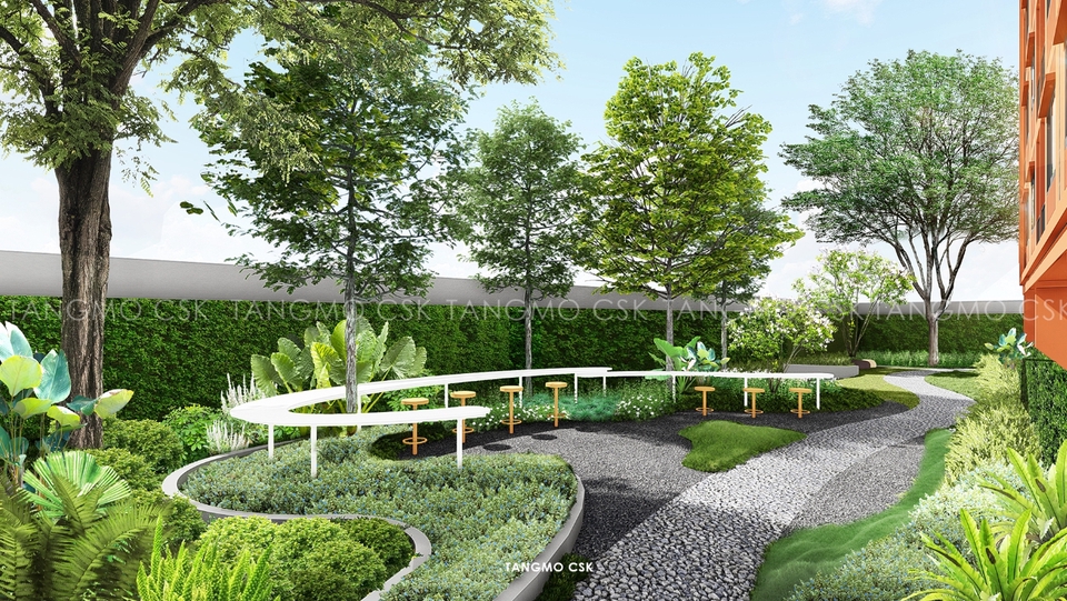 3D Perspective Render งานภูมิทัศน์ Landscape Exterior / Masterplan งาน ...