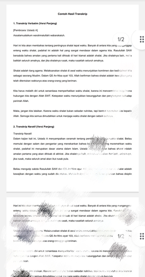 Transkrip Video Pendek & Panjang (1–60 Menit) untuk Dakwah, Podcast ...
