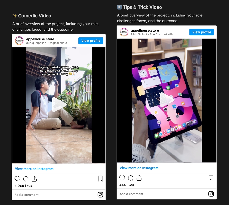 Jasa Pembuatan Konten Video Pendek; TikTok, Reels, Short [Content Creator]