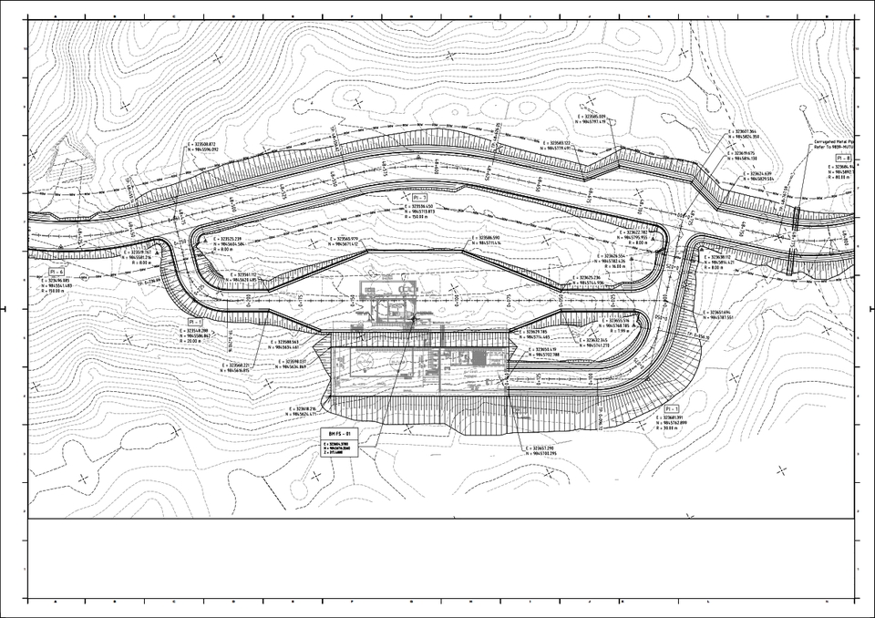Jasa Gambar DED Jalan & Grading Civil 3D
