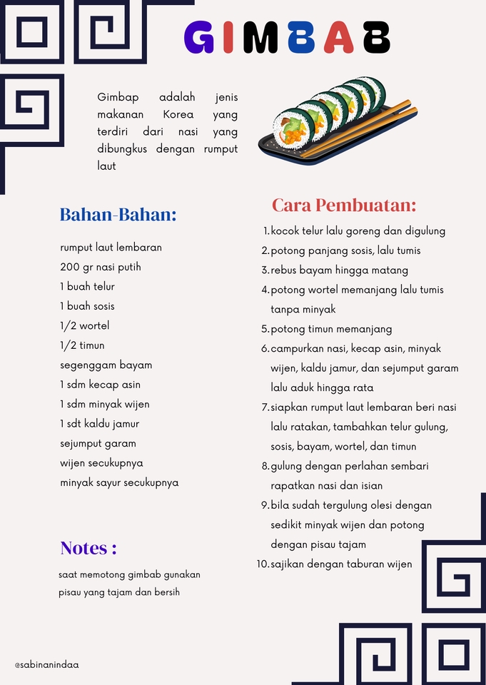 Desain dan penulisan resep makanan atau minuman