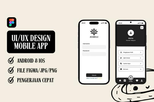 Pembuatan UI/UX Design Mobile App Android & IOS