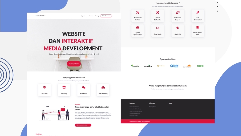 Website Company Profile Responsive, Elegan, Modern