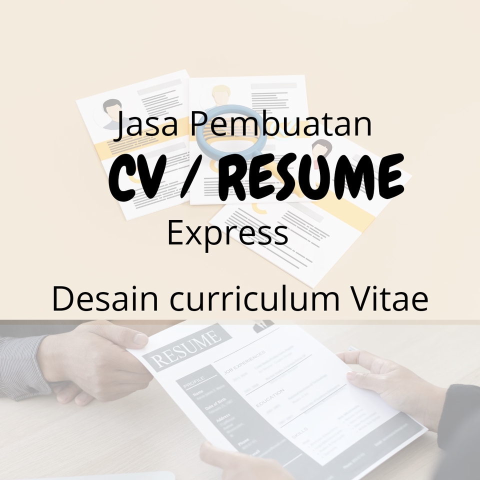 Jasa Desain Curriculum Vitae / Resume Express