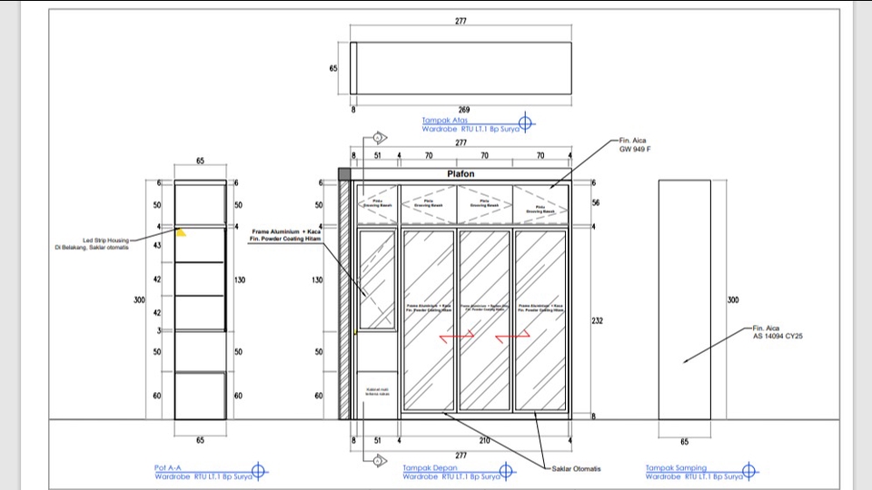 Gamker Tampak & Potongan-Detail