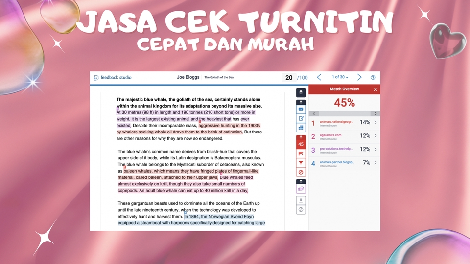 CEK TURNITIN CEPAT, AMAN DAN MURAH MULAI 6.000 Cek deskripsi!!