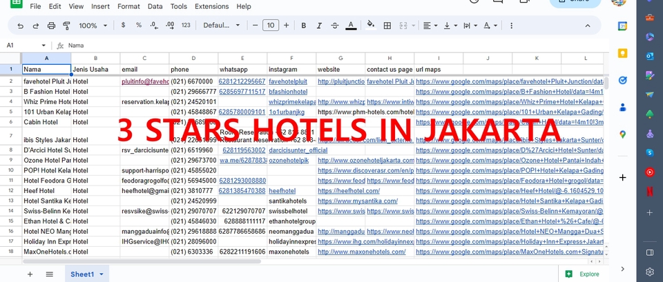 Jasa Scrape Google Maps Data