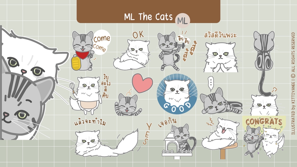 Line Sticker Design ภาพนิ่ง/เคลื่อนไหว (Static/Animated)