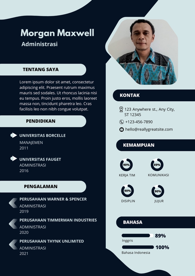 Jasa Desain CV (Curriculum Vitae) & Portofolio