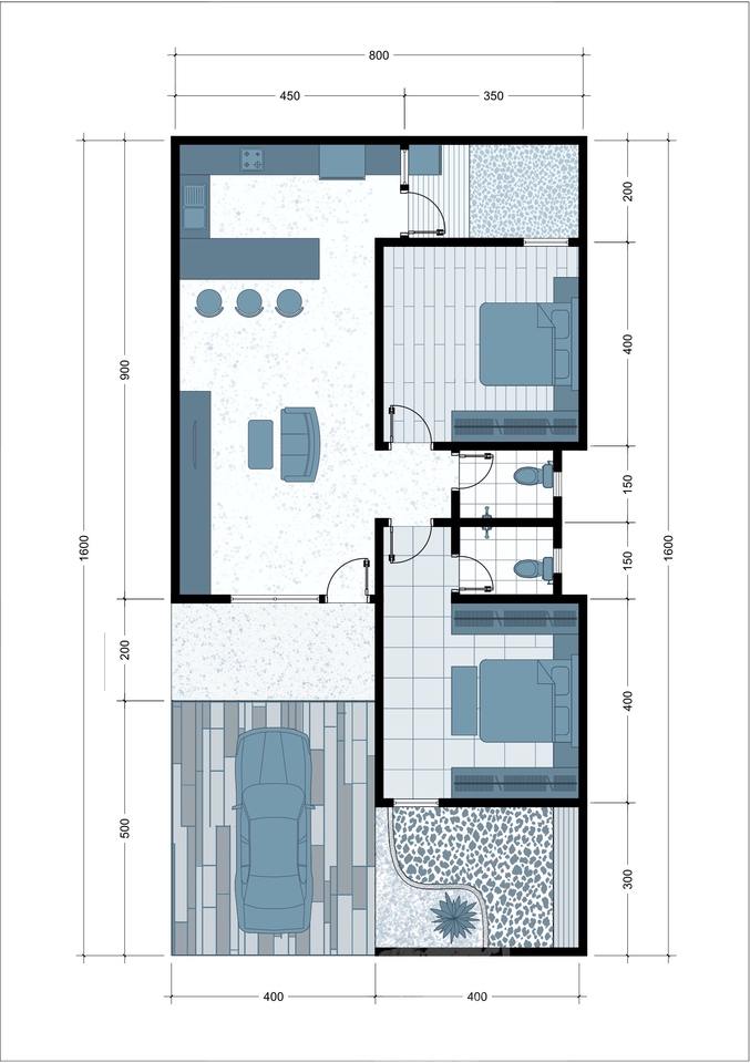 Denah CAD atau Render