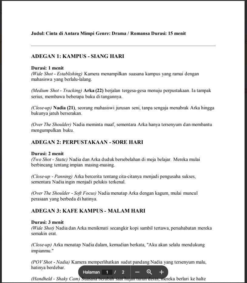 Pembuatan Script/Naskah Video Murah