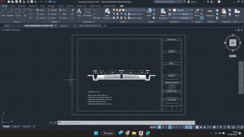 2D AUTOCAD DESIGN (DENAH RUMAH)