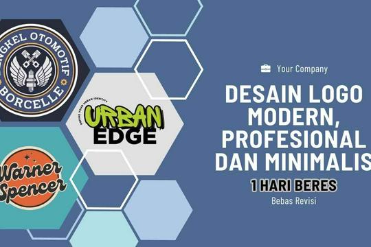DESAIN LOGO MINIMALIS 1 HARI BERES BEBAS REVISI