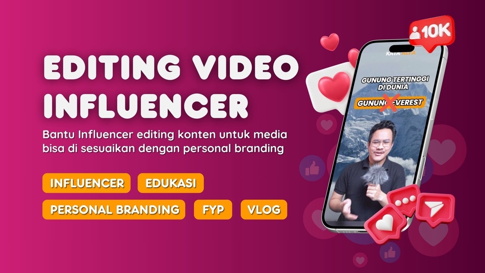 JASA EDITING VIDEO INFLUENCER VIRAL FYP