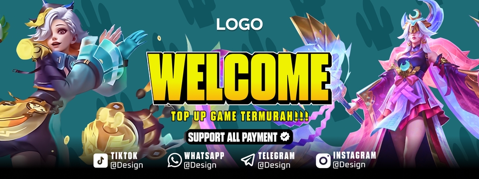 Design Banner Website TopUp Game