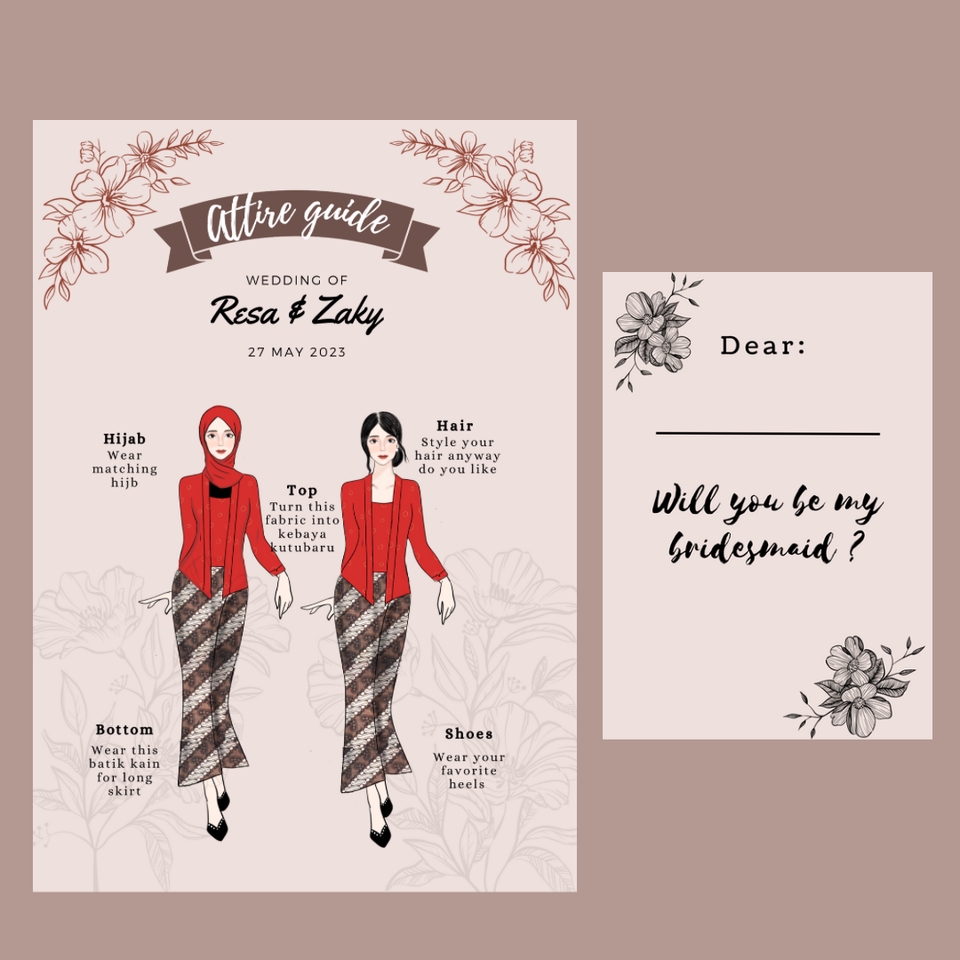 Design untuk guide attire wedding