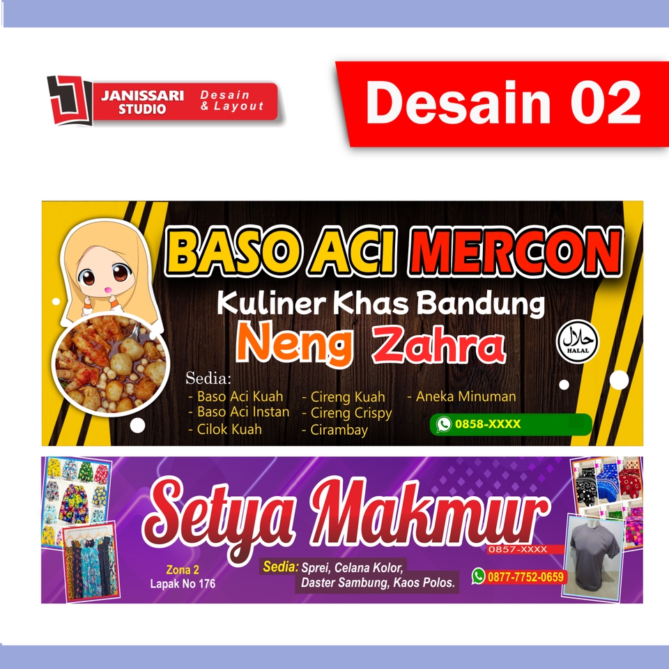Desain Banner/Spanduk/Backdrop untuk Usaha Harga Murah