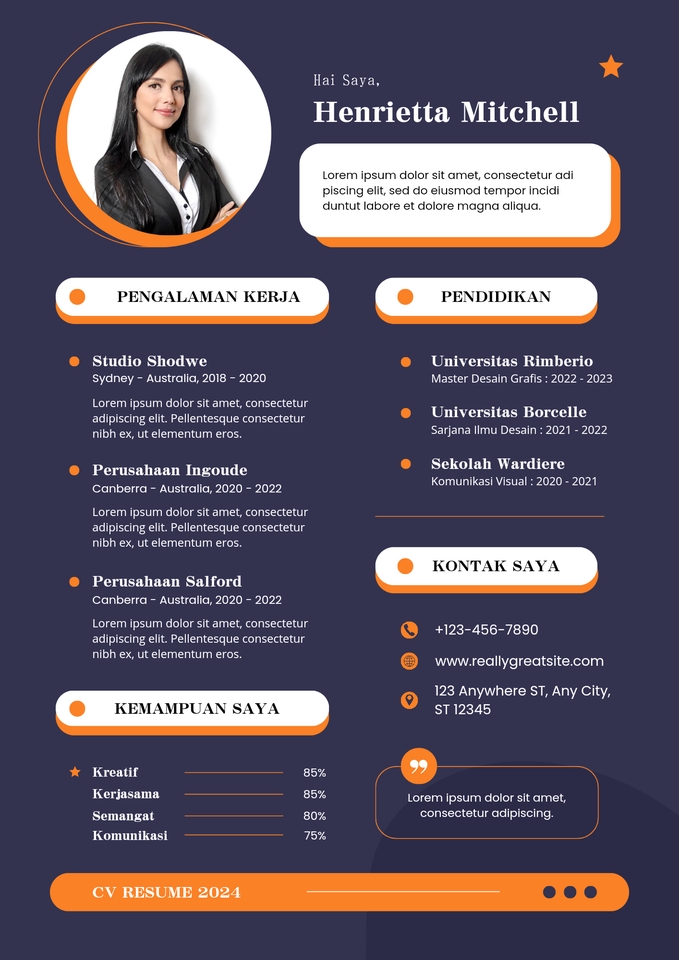 Jasa Pembuatan CV atau Resume