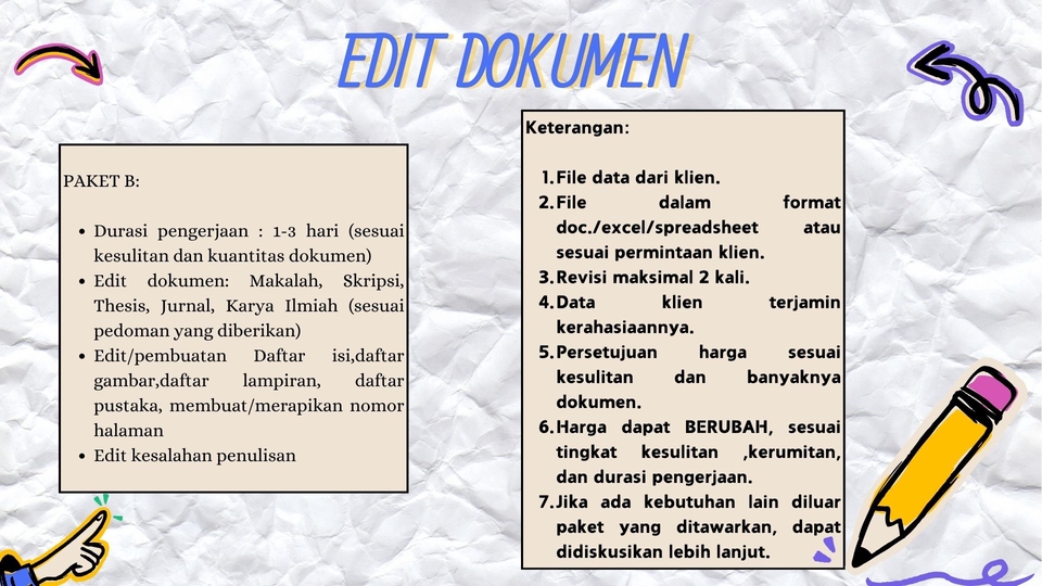 Data entry/input data, Edit dokumen, dan Pengetikan ulang