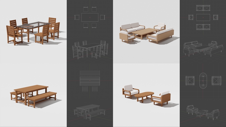 3D model - character, prop, retopology, mock up, furniture, Architecture