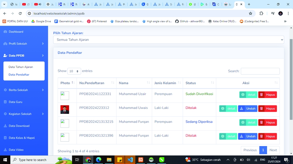 Pembuatan Website Profil dan Sistem Penerimaan Siswa Baru (PPDB) untuk ...