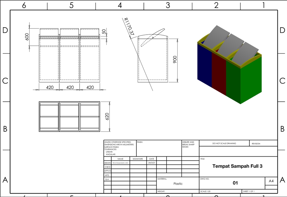 Jasa 2D/3D CAD Drawing & Drafting Reverse Engineering (1-2 Hari) Free ...