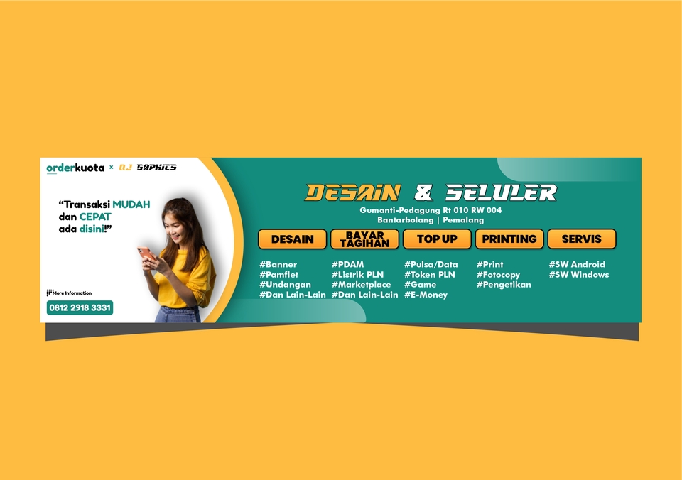 DESAIN GRAFIS BANNER | PAMFLET | POSTER [DIGITAL PRINTING]