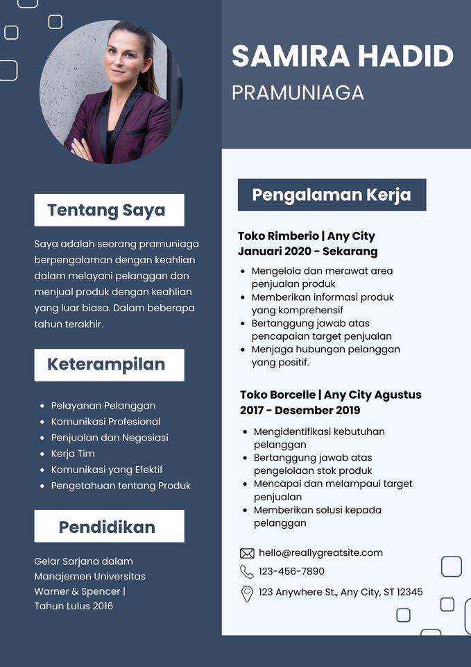 Desain CV profesional
