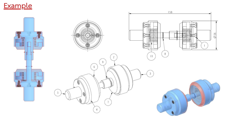 ออกแบบและเขียนแบบเครื่องกล 3D,2D/ผลิตภัณฑ์/ชิ้นส่วน/อุปกรณ์/CF/Jig ...