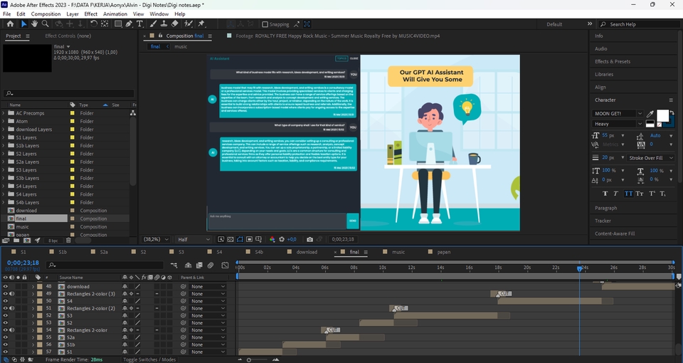 Pembuatan Motion Graphic Video Explainer dan Video Animasi 2D