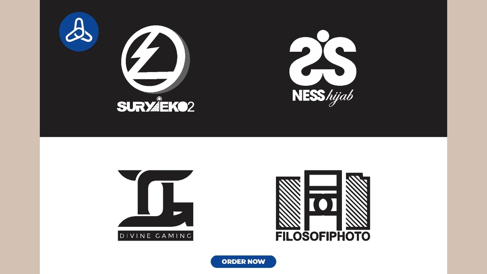 Desain 2 Variasi Logo Minimalis Modern, Jadi 1 Hari & Revisi Sampai Jadi